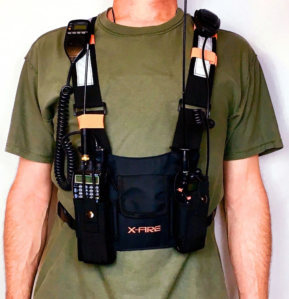 X-FIRE® Updated Dual Portable Radio Chest Rig Harness for Two-Way ...