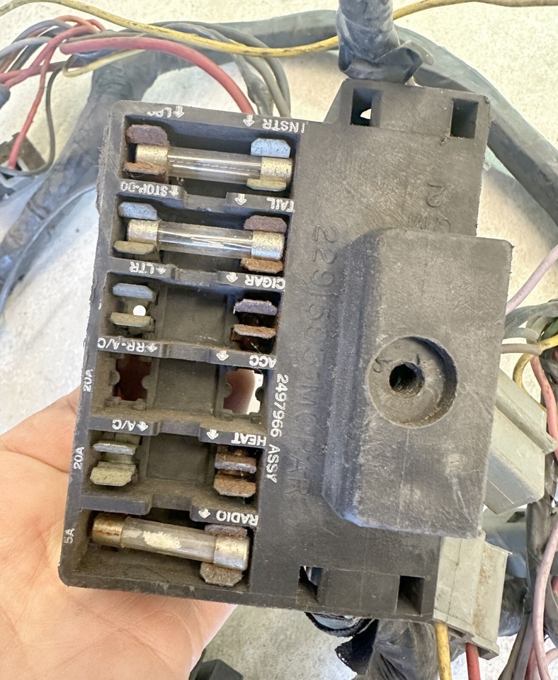 1966 Plymouth Barracuda Formula S Under Dash Wiring Harness Bulkhead ...
