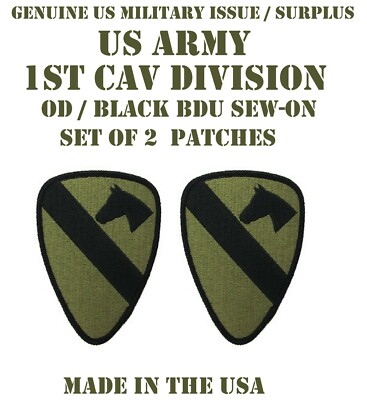 LOT OF 2 US ARMY 1ST CAV DIV PATCHES CAVALRY DIVISION PATCH UNIFORM BDU SUBDUED | eBay