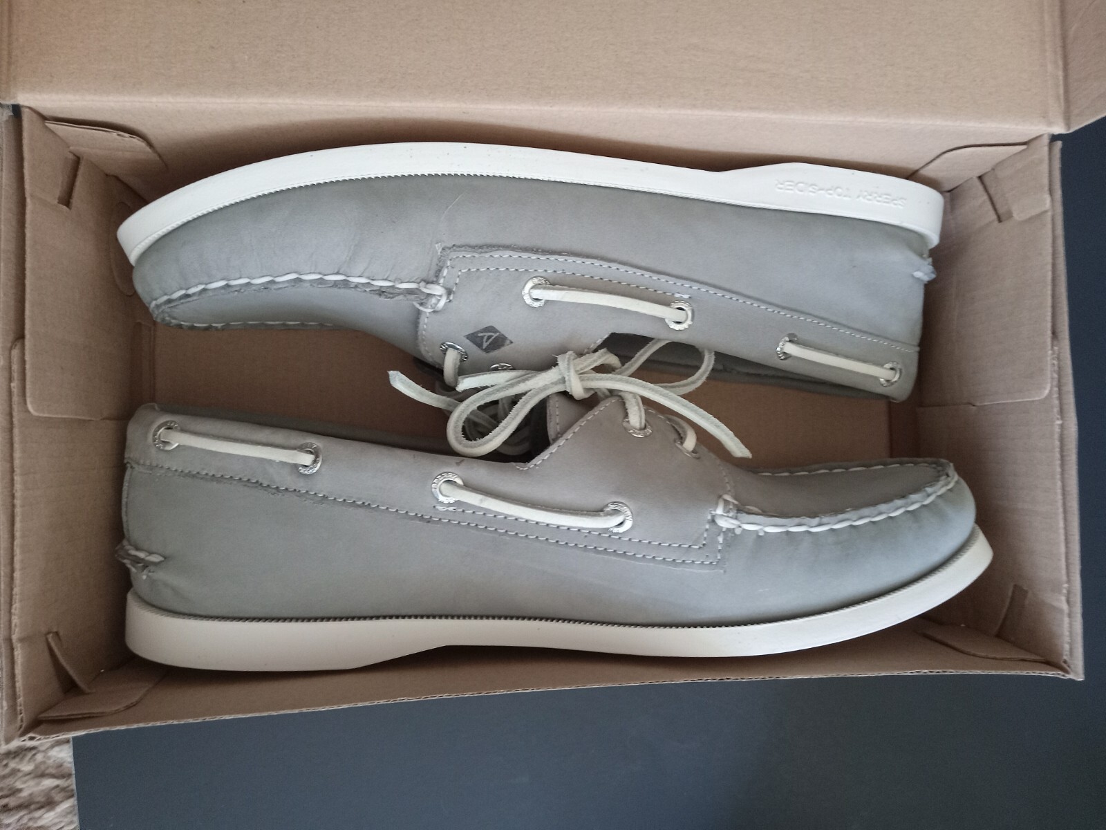 NIB Sperry Top-Sider Women's 7 Shoe Gray Boat Deck Suede A/O 2-Eye ...