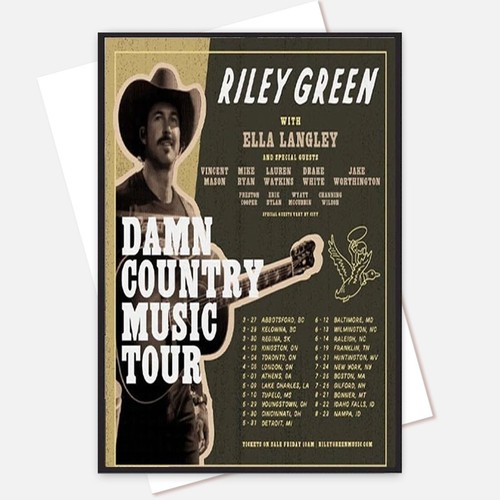 Riley Green Announces Damn Country Music 2025 Spring Headlining Tour ...