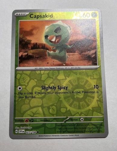 Capsakid 027/198 Pokémon TCG Scarlet & Violet Base Set Reverse Holo ...