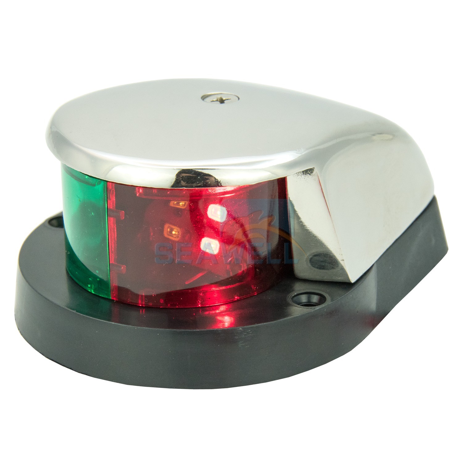 Stainless Steel Boat Marine LED Bow Navigation Light Bi Color Red Green ...