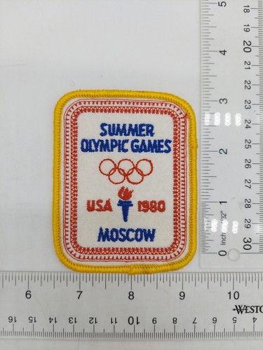 USA 1980 MOSCOW SUMMER OLYMPIC GAMES TORCH LOGO PATCH NOS | eBay