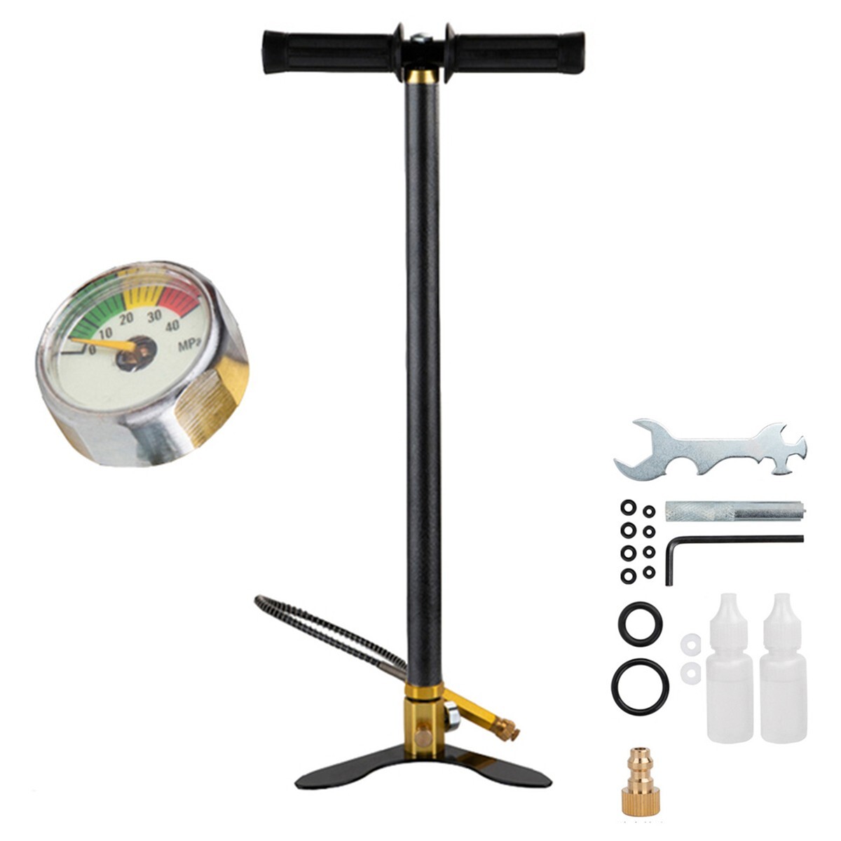 Portable High Pressure Hand Pump 4500 Psi 3 Stage PCP Air Pump PCP Air ...