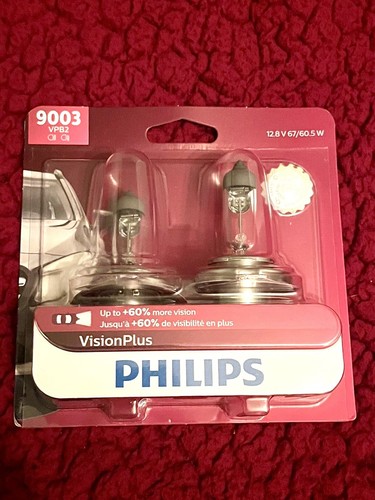 Philips VIsion Plus 60% 9003 VPB2 H4 67/60.5W Two Bulbs Head Light ...