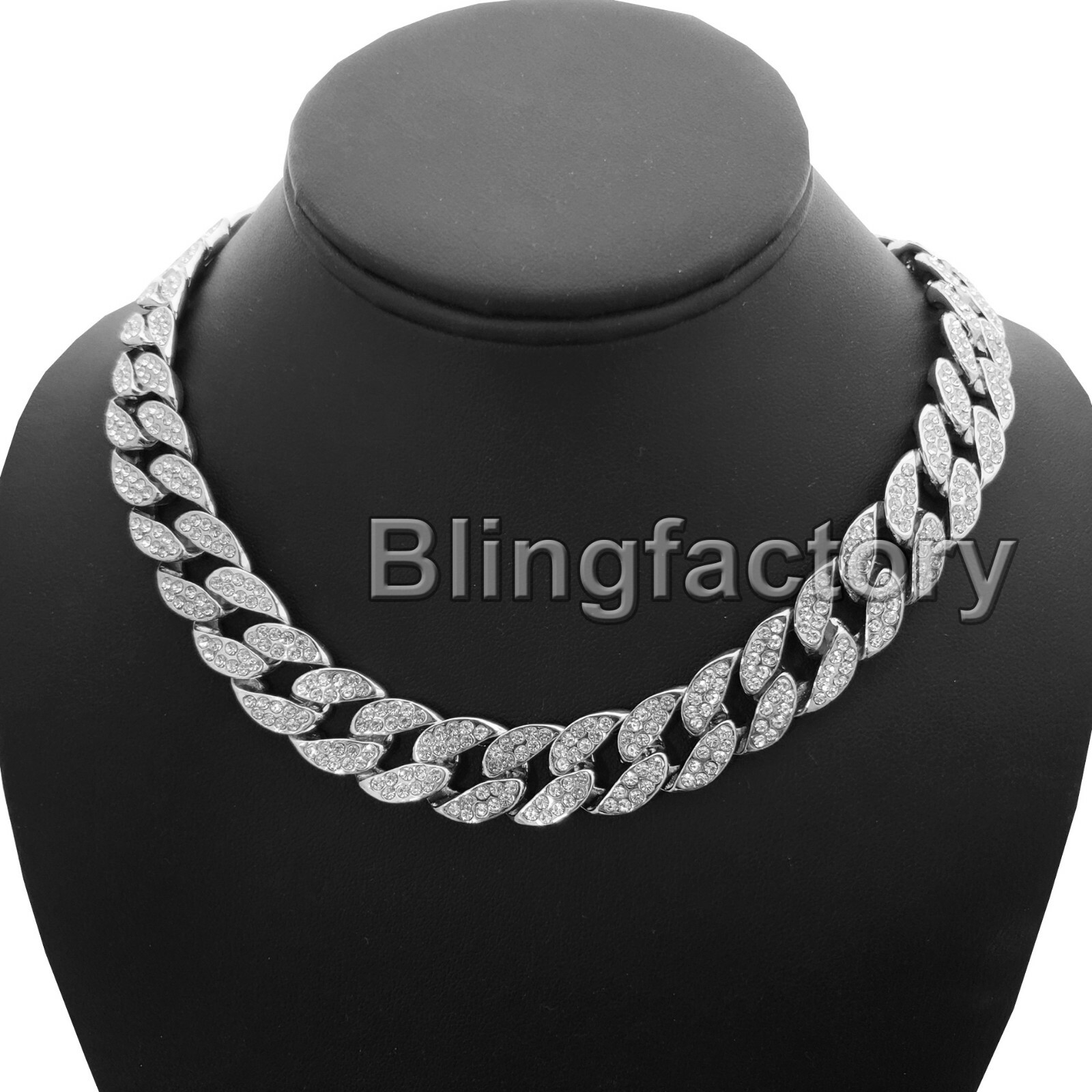 Silver Plated Alloy Iced Shark Pendant Cubic Zirconia Iced Cuban Chain ...