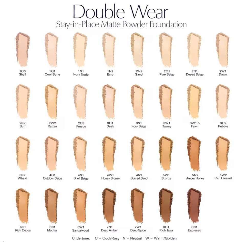 1 ESTEE LAUDER Double Wear Powder Makeup Foundation FULL SIZE Tester ...