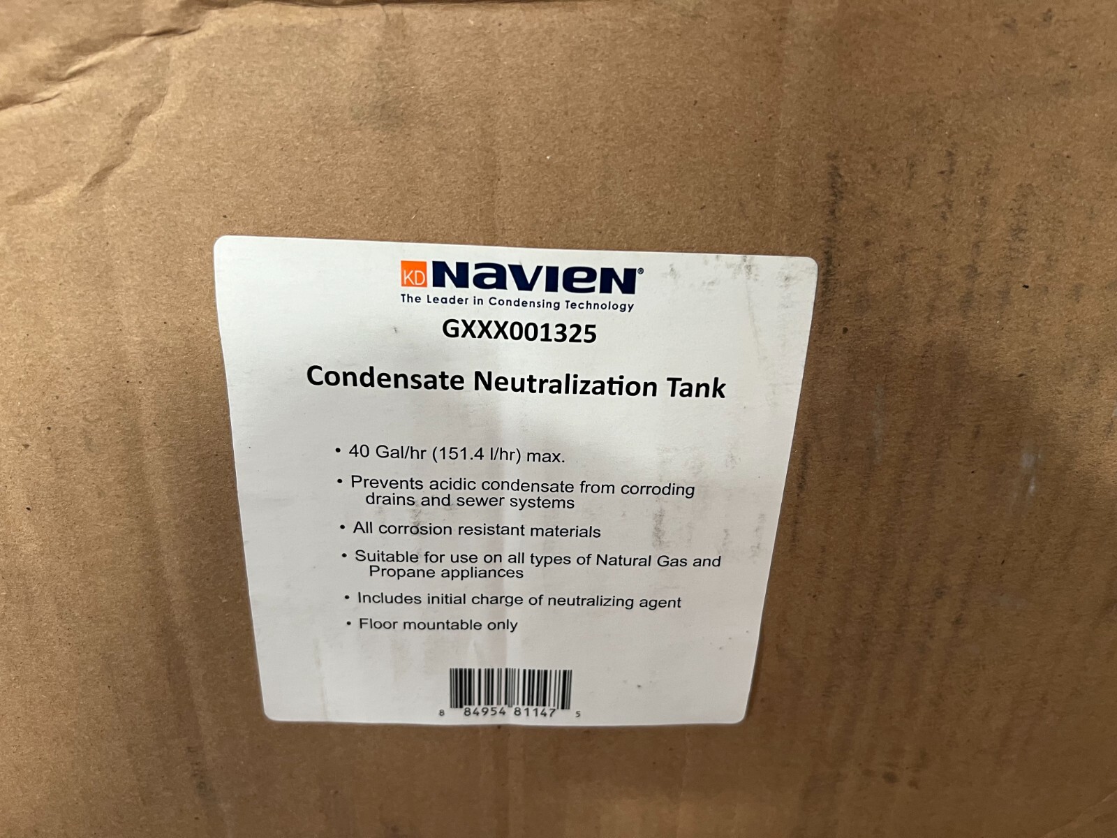 Navien Commercial Condensate Neutralizer Tank Kit GXXX001325 New | eBay