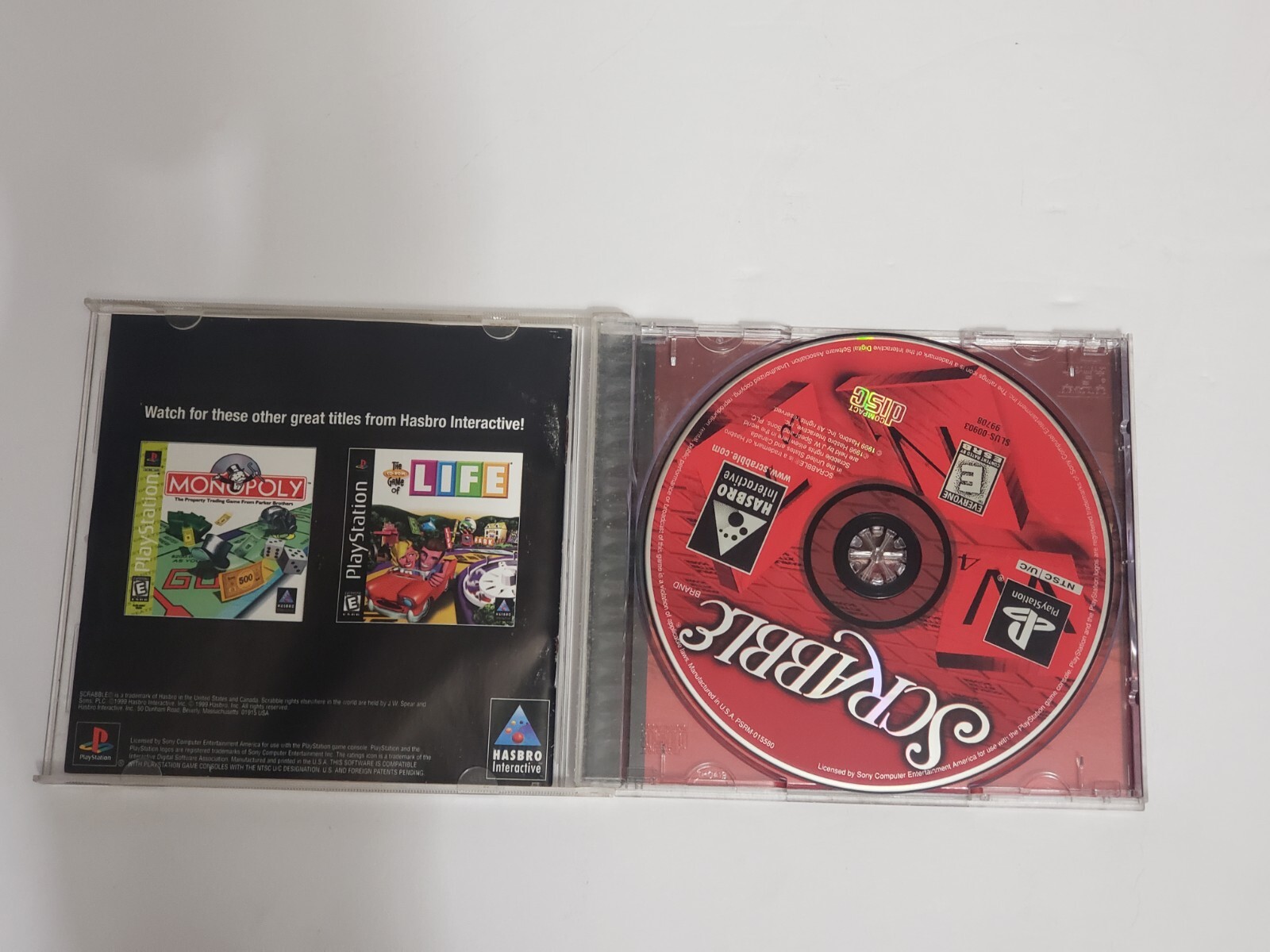 Scrabble Crossword Word Tiles PS1 Game 1999 Hasbro interactive Tested ...