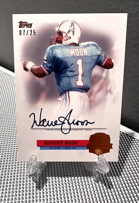 2012 Topps WARREN MOON #/25 SSP Immortals On Card Signature Legend🔥NFL ...