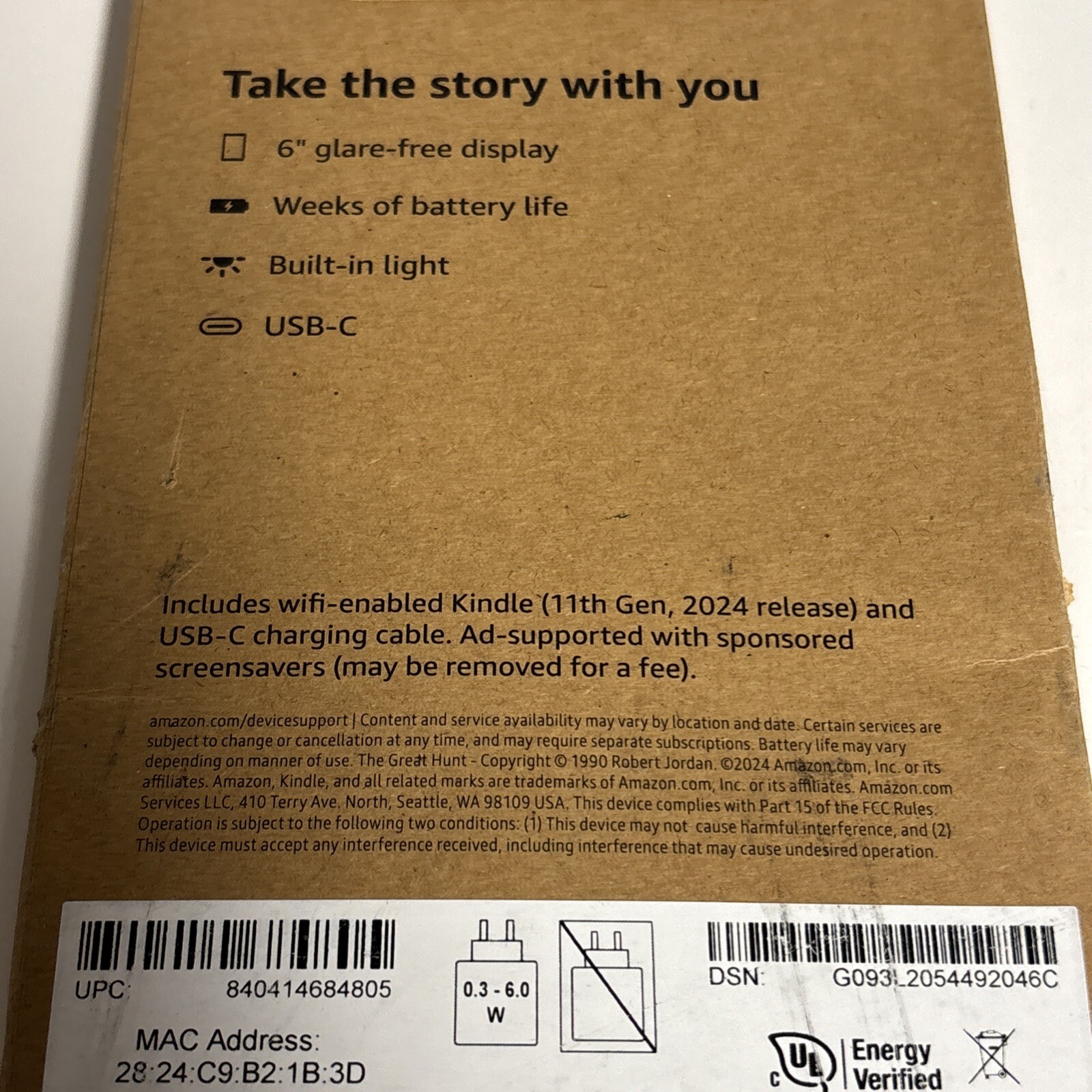 NEW Amazon Kindle 11th Generation 16GB WiFi 6" Display E-Book Reader ...