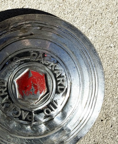 OLD PACKARD 110 HUB CAP - AS PICTURED 11-3/4 IN DIA 3-3/8" DEEP (#11 ...