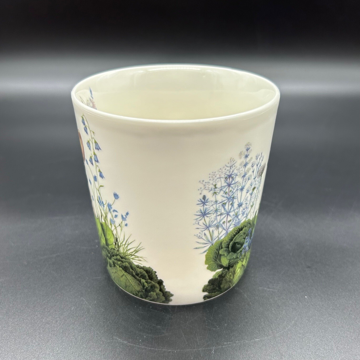Spring Bunny Rabbit Coffee Mug Bone China Blue Bonnet Flowers Fab Funky ...