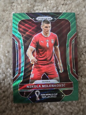 2022 Panini Prizm FIFA World Cup Qatar #257 Nikola Milenkovic Green ...