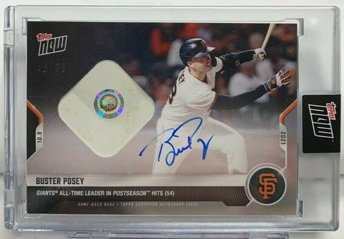Buster Posey 2021 Topps Now All-Time Postseason Hits GU Base Autograph ...