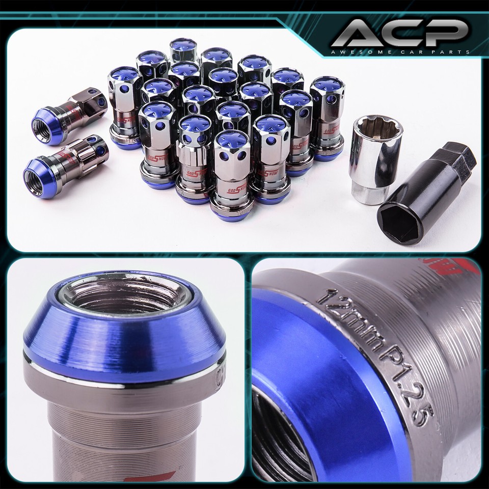 JDM VIP 20 Pieces Lug Nuts M12 X 1.25mm Thread Pitch + Locking Key ...