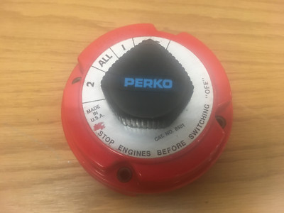 Perko Dual Battery Cutoff Switch Marine Selector Cat No 8501 | eBay