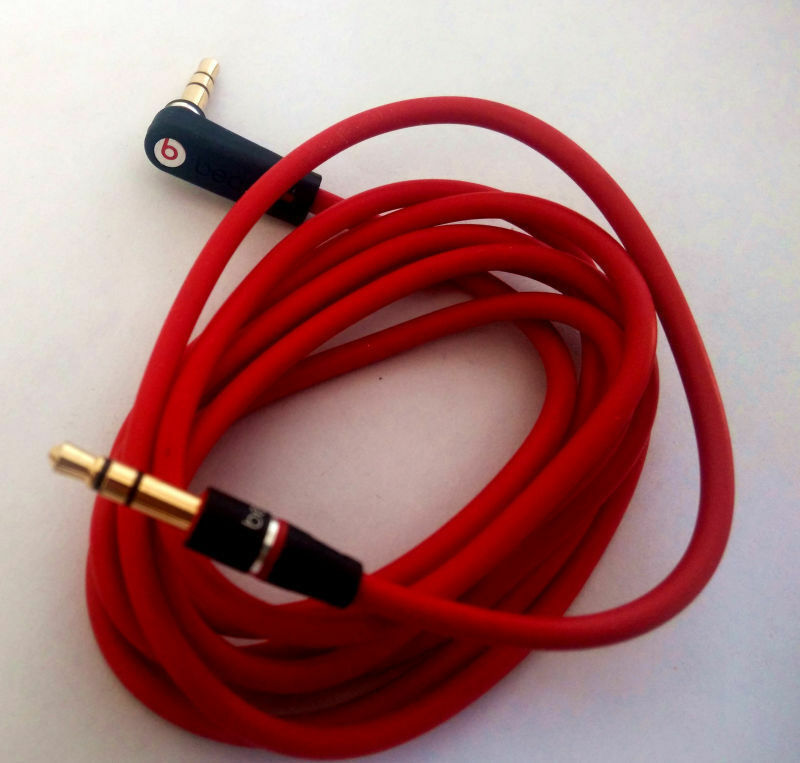 Red Audio Cable Wire 3.5mm L Cord for Beats by Dr Dre Headphones Aux ...