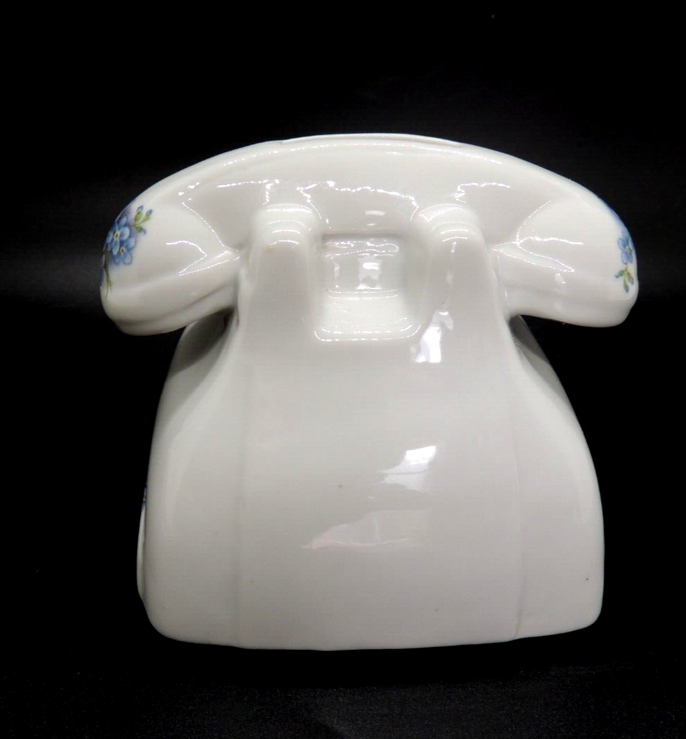 Vintage Reutter Porzellan West Germany Porcelain Rotary Phone Bank Blue ...