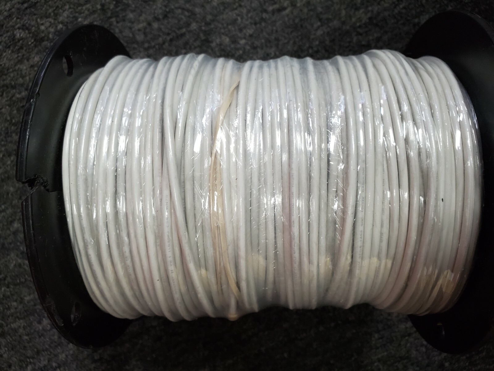 Copper WHITE 600 volt CSA Type TWN75/T90 Processed wire-LR107295 (500FT ...