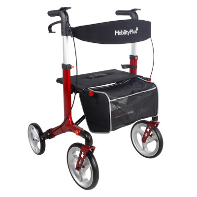 NEW MobilityPlus+ Deluxe Rollator Ultra-Light Folding Mobility Walker ...