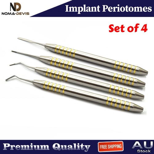 Dental Surgery Implant Extractions Atraumatic Periotome Gold Set of 4 ...