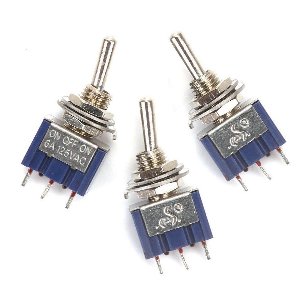 Brand New Toggle Switch 10PCS 12V/ 110V/ 220V 3-Position 6mm SPDT ON ...