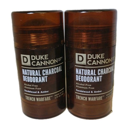 2-Duke Cannon Natural Charcoal Aluminum free,Deodorant, Sandalwood ...