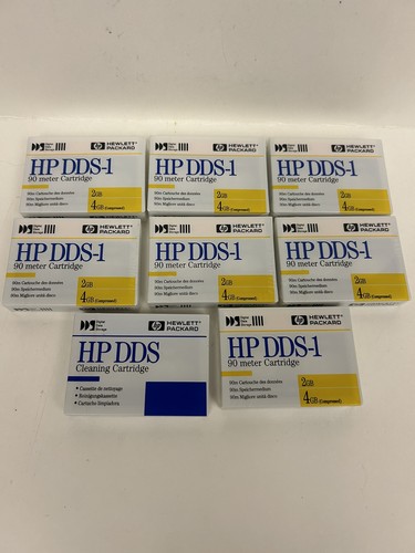 (8)Hewlett Packard HP DDS/DDS-1 4mm Data Tape/Cartridge 90m 2/4GB NEW ...