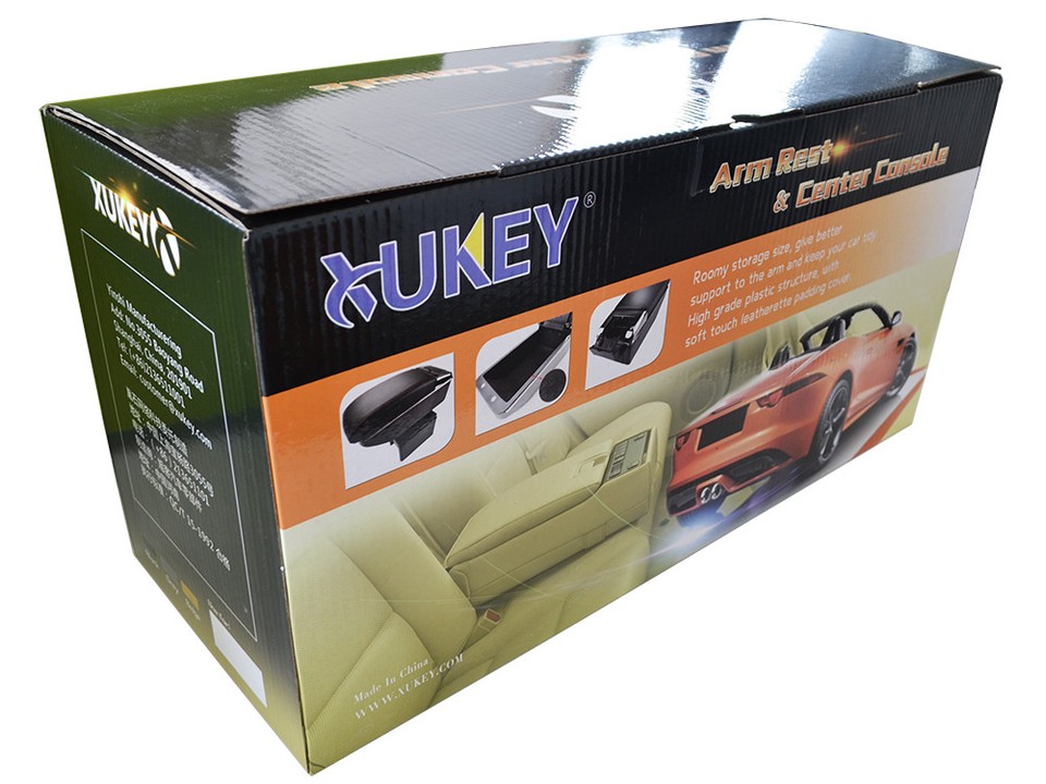 Car Center Console Armrest Pad Cover Arm Rest Storage Leather Lid Box ...