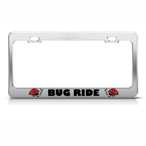 BUG RIDE CAR LADYBUG Metal License Plate Frame Tag Holder | eBay