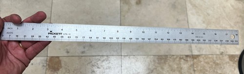 Vintage Rare Pickett APA-18 18" Aluminum Drafting Tool Metal Scale ...