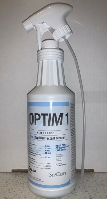 OPTIM 1 One Step Professional Disinfectant Cleaner- 32 oz with Sprayer ...