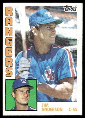 1984 Topps Jim Anderson Texas Rangers #353 | eBay