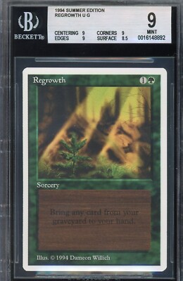 MINT BGS 9 Summer Magic/MTG Regrowth ~ ULTRA RARE!!! | eBay