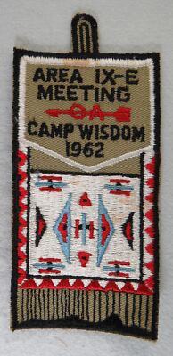 1962 Camp Wisdom Area IX-E Meetng Camp Wisdom BLK Bdr. (STAINED) [KS930 ...