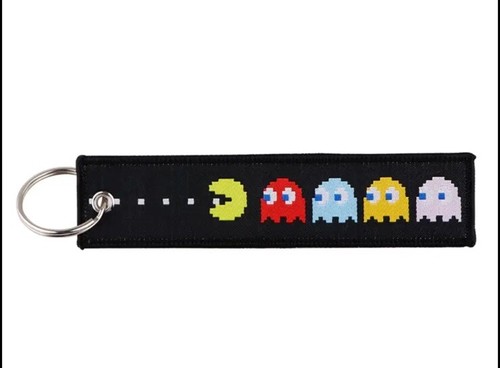Pac Man Classic video game Key Jet Tag Keychain Ring Motorcycle | eBay