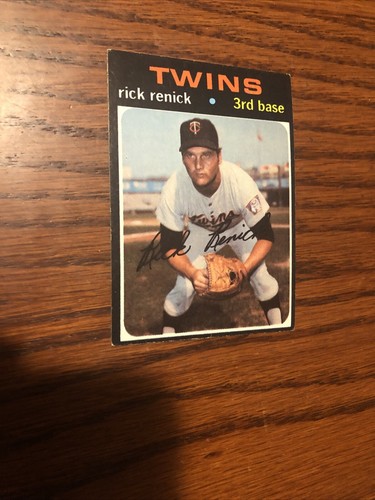 RICK RENICK 1971 TOPPS BASEBALL CARD #694 MINNESOTA TWINS SHORT PRINT ...