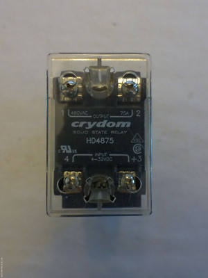 Crydom HD4875 Solid State Relay 4-32Vdc 480Vac 50A With HBC-50HDA-M ...
