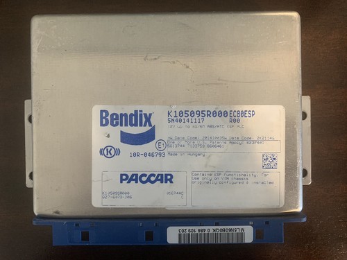 Bendix Paccar ABS Brake Control Module P/N K105095R000. EC80ESP. Q27 ...