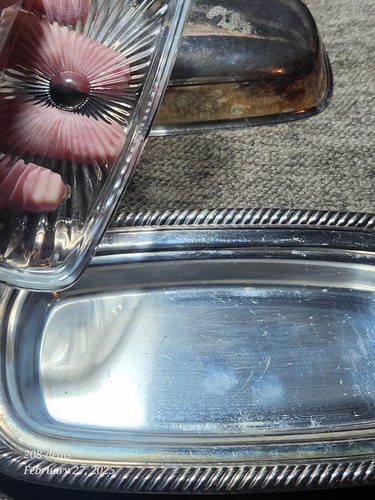 Wm Rogers 887 Silverplate Butter Dish With Glass | eBay
