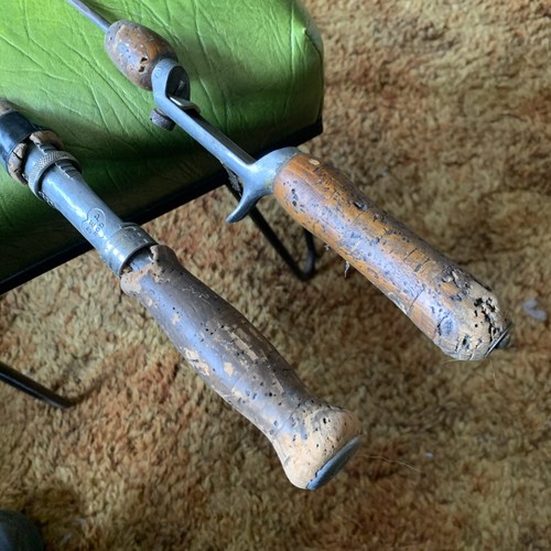 2 Vintage Gephart GEP & Tiger GS Metal Casting Fishing Rod 1-Pc Steel ...