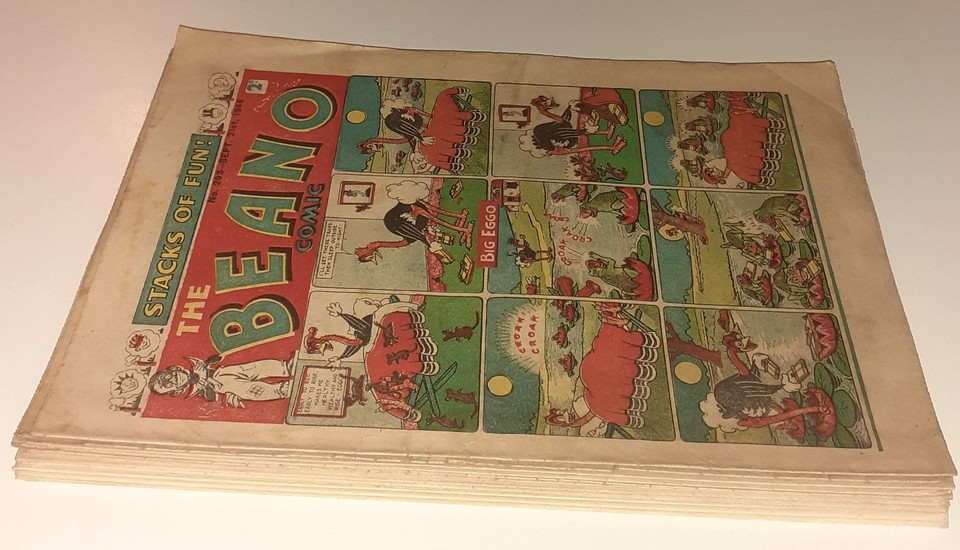 18x BEANO COMIC no.293 to no.868 lot DC Thomson UK 1946-1959 Golden-Age ...