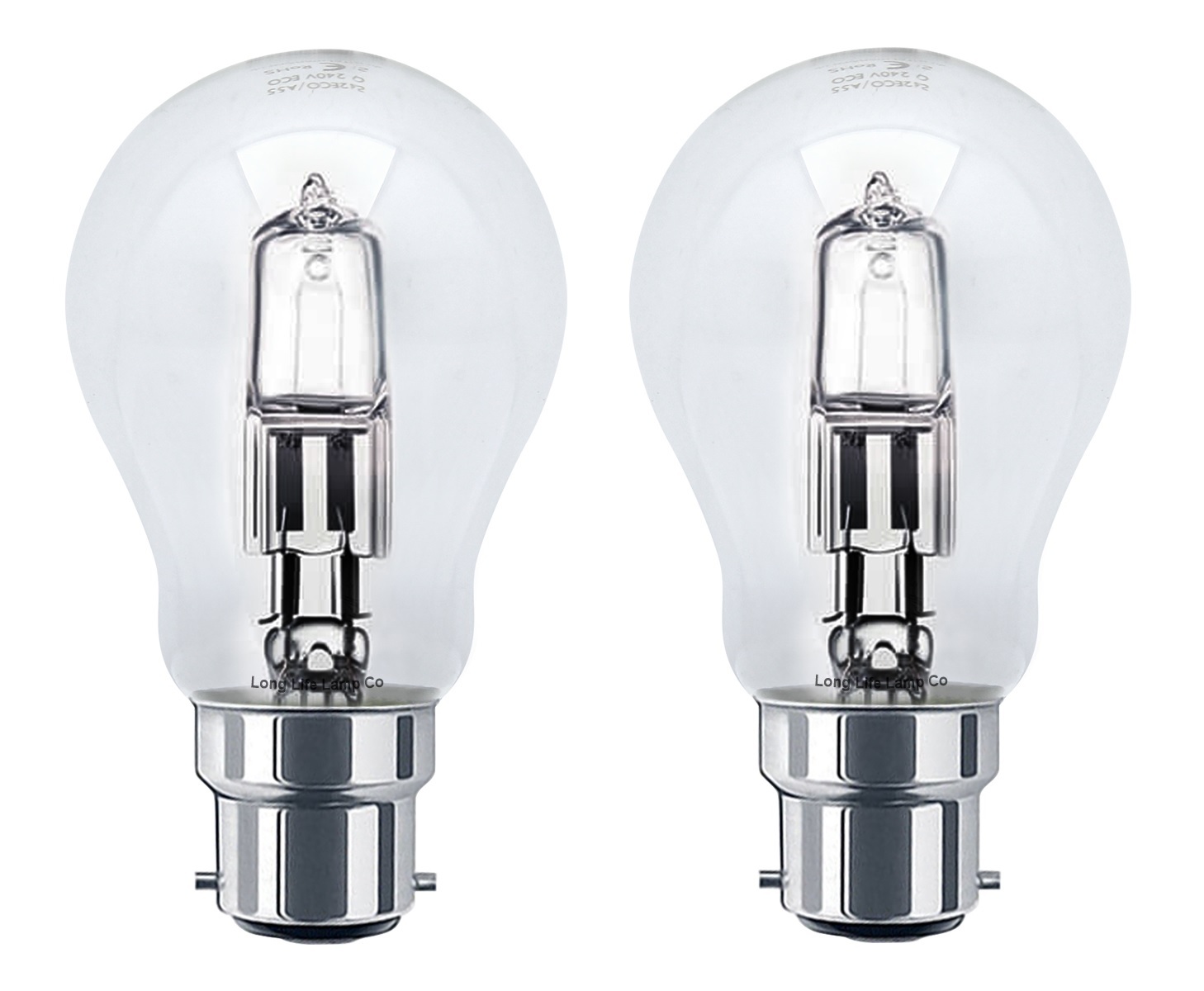 Eco Halogen GLS B22 Bayonet Cap Energy Saving Light Bulbs 28W 42W 70W ...