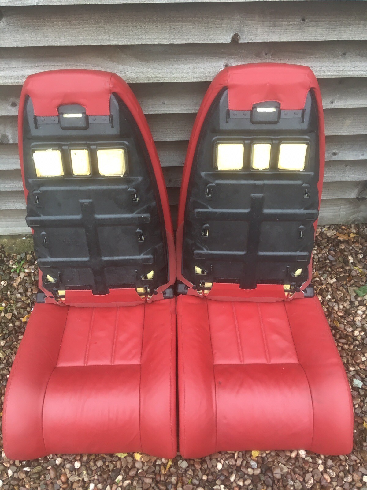 Bentley Continental GT Rear Seats- Red Leather- Mancave? Upcycled? | eBay