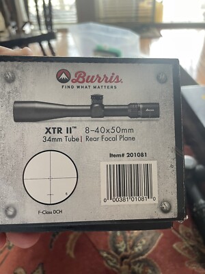 Burris XTR II 8-40x50mm Riflescope w/ SFP F-Class DCH Reticle 201081 ...