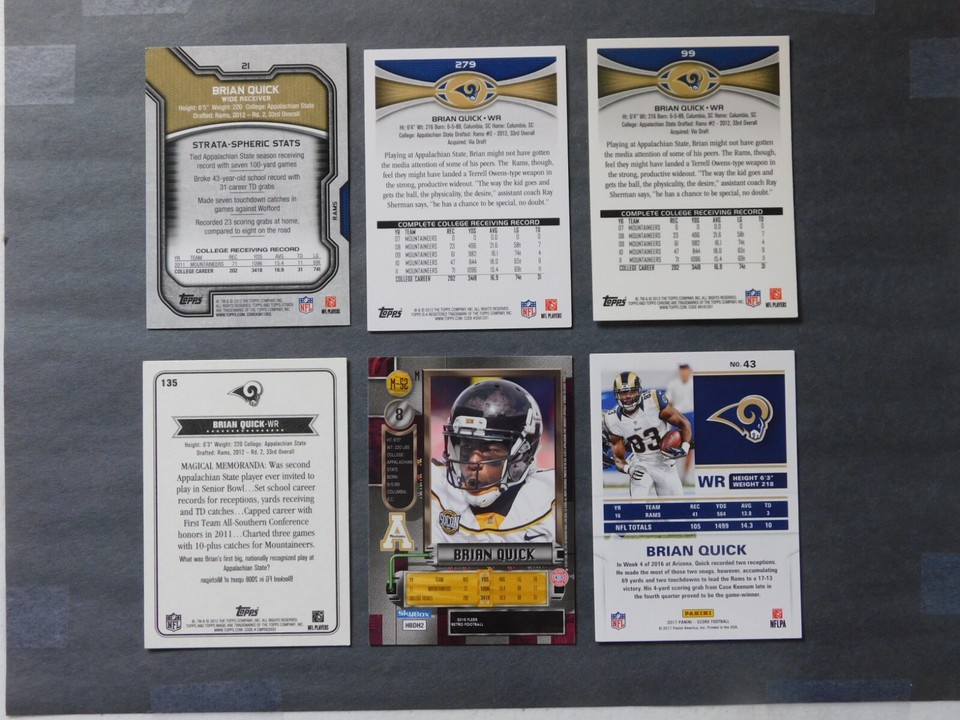 Brian Quick 6 Card Lot | eBay