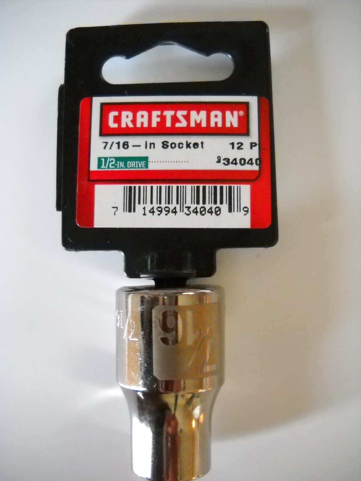 New Craftsman Socket 1/2" Drive 7/16 12 Point 34040 | eBay
