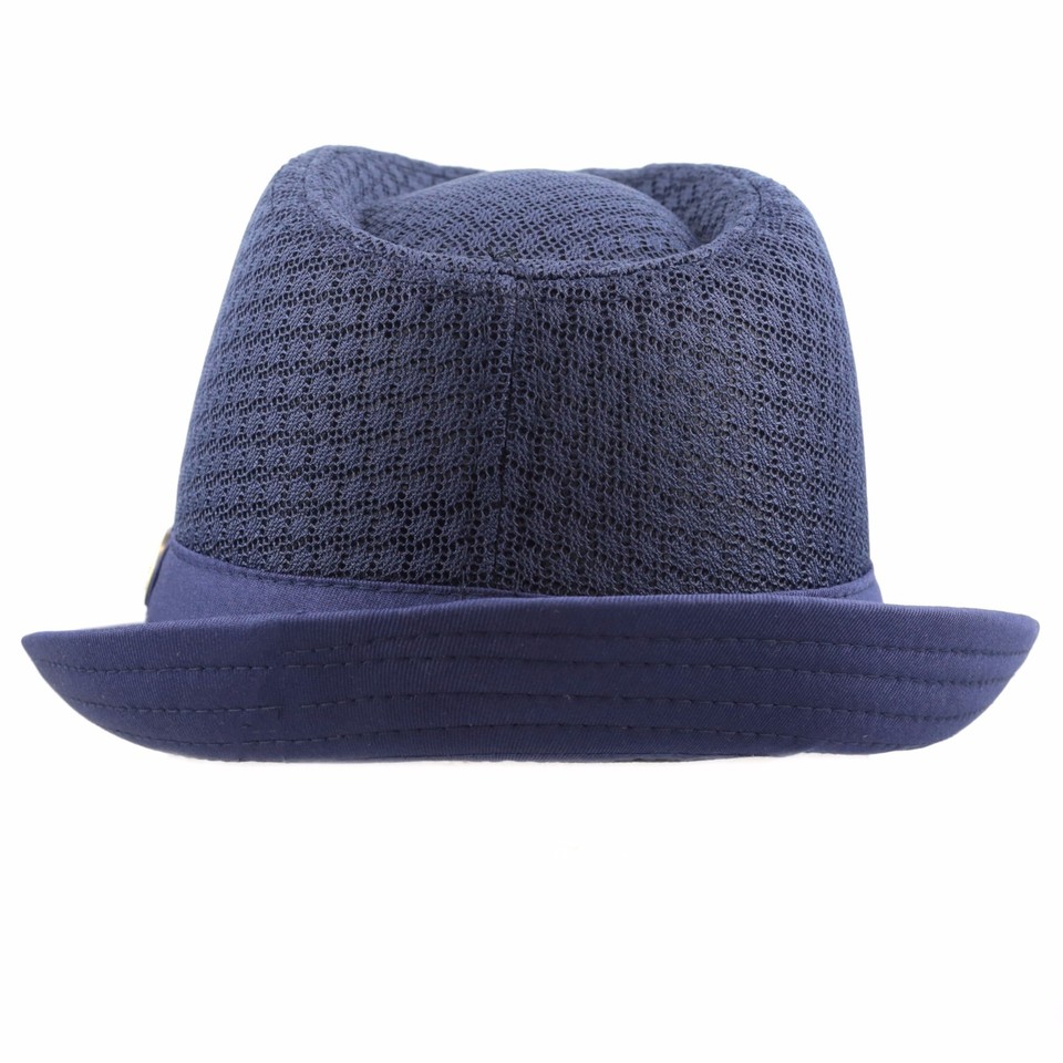 Fedora Hat - Black Horn Light Weight Classic Soft Summer Cool Mesh ...